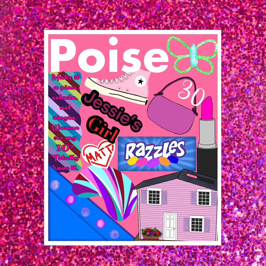 POISE Magazine Collage Cover Holographic Sticker Y2k Movies Movie ...