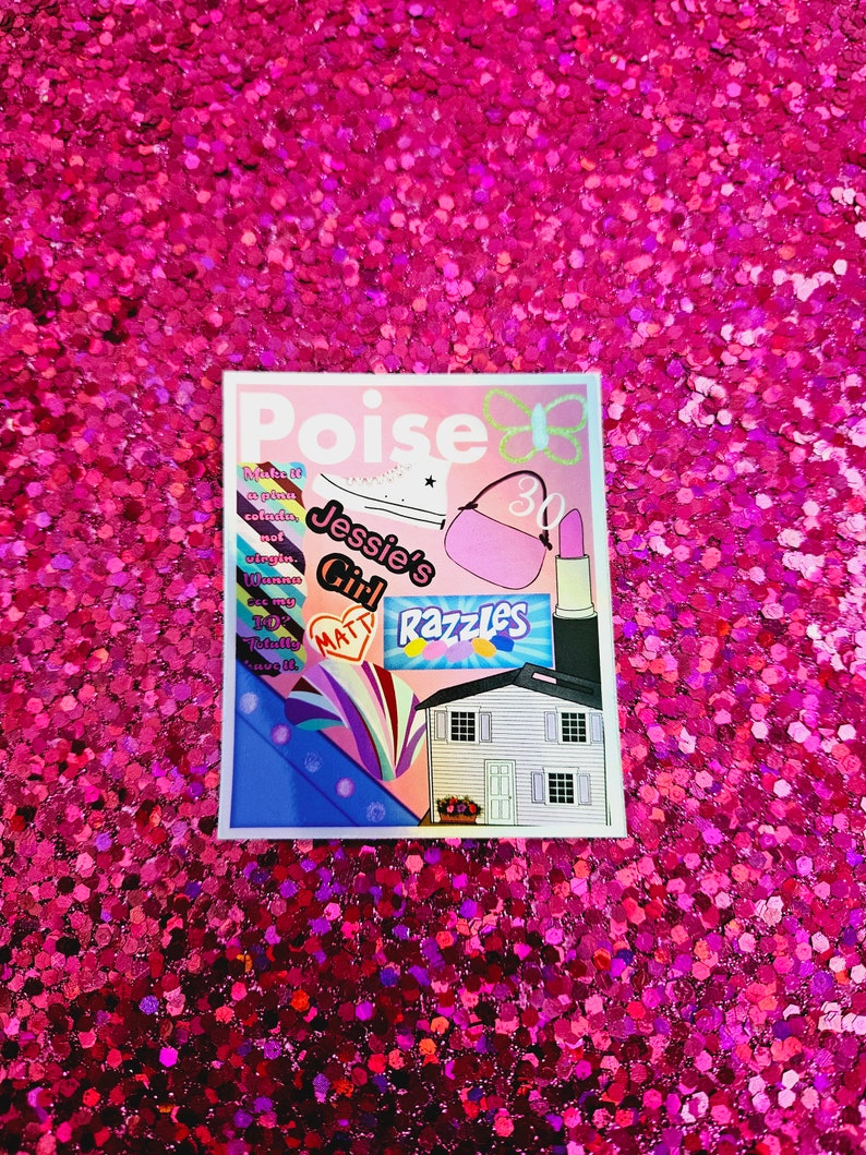 POISE Magazine Collage Cover Holographic Sticker Y2k Movies - Etsy
