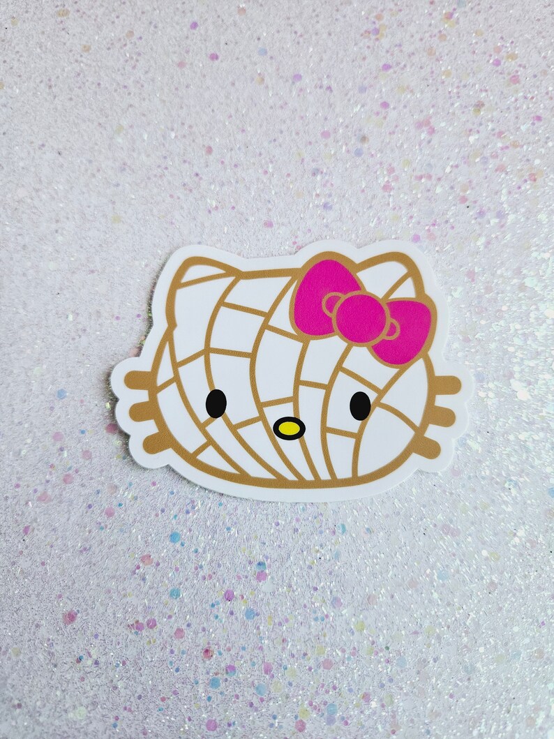Kitty Concha Sticker Mexican American Concha conchita pan - Etsy