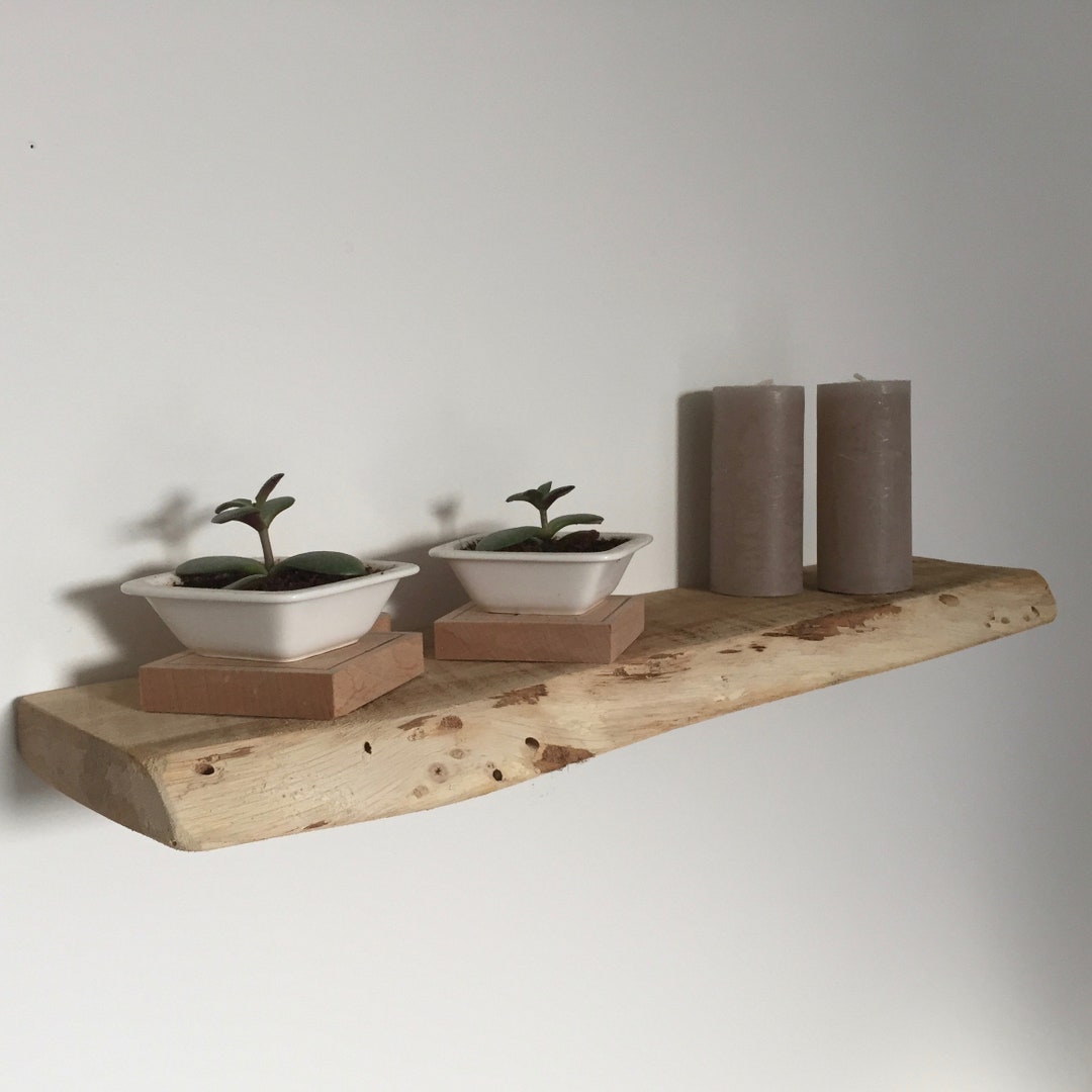 Oak Wall Shelf With Blind Mounting System - Etsy