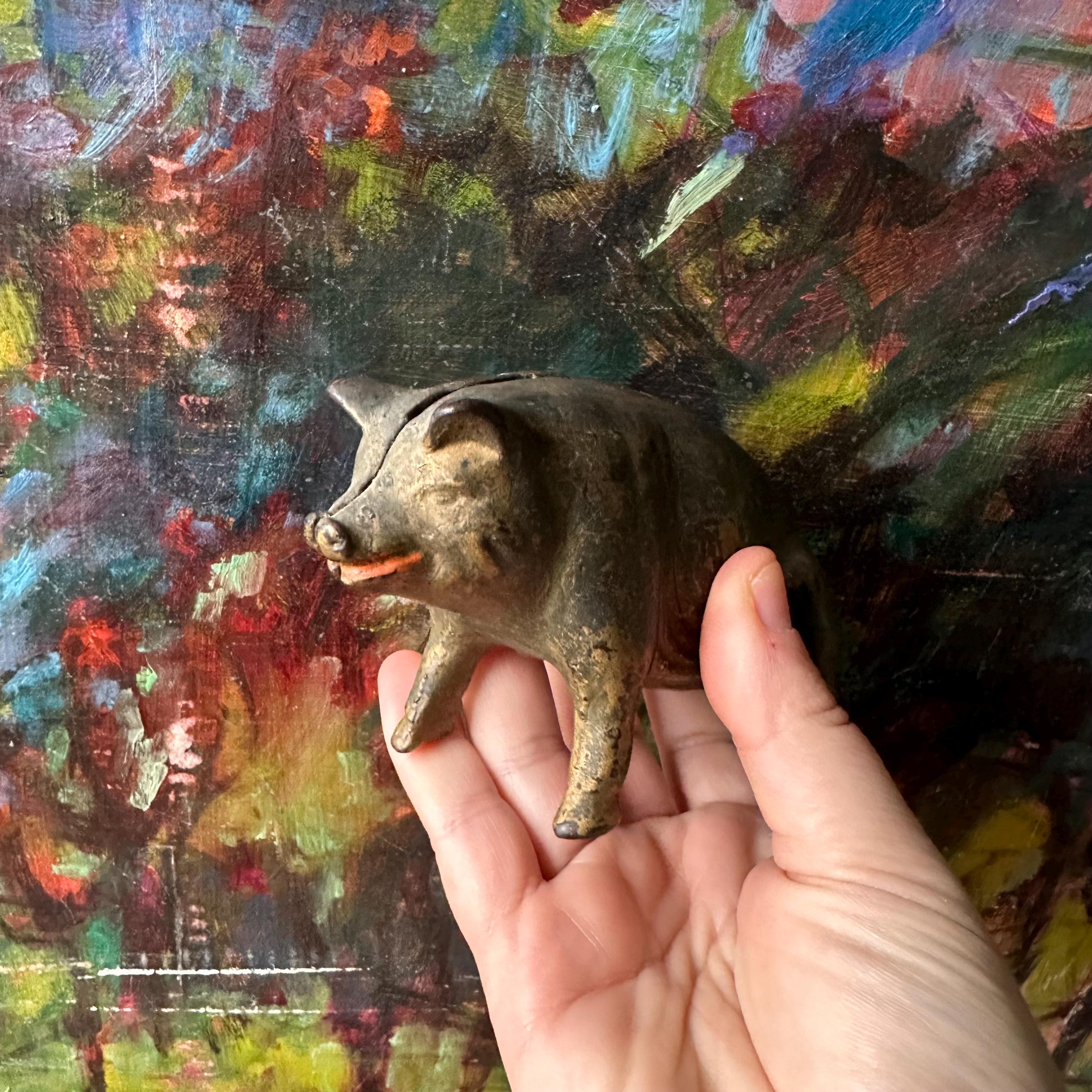 A.C. Williams Cast Iron Pig Piggy Bank