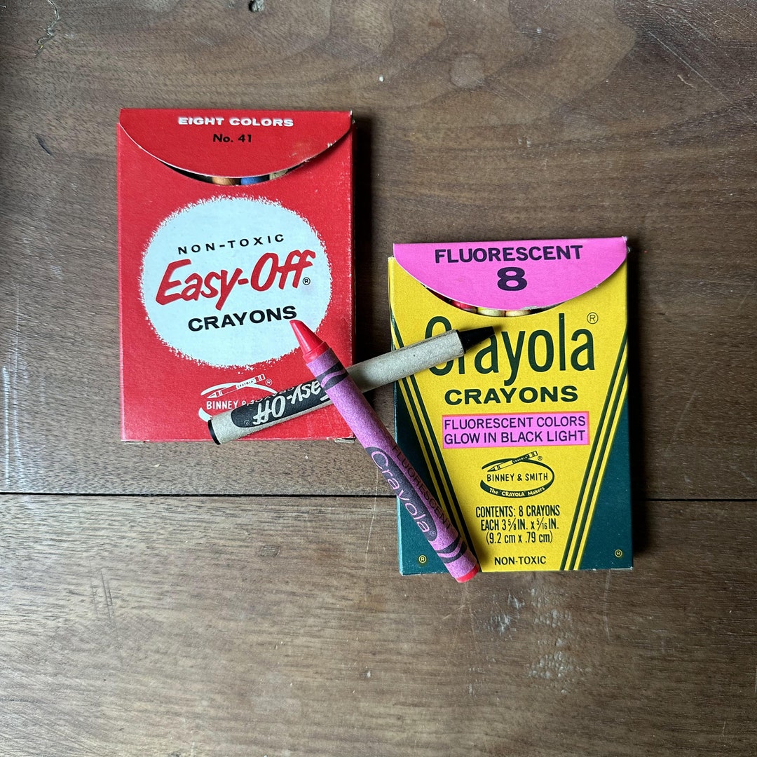 Vintage Crayon Set Binney & Smith Easy-off Crayons / Crayola ...
