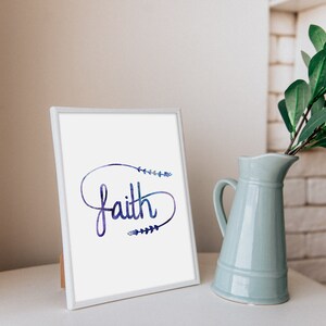 Faith Printable, Instant Download, Wall Decor, Print and Frame ...