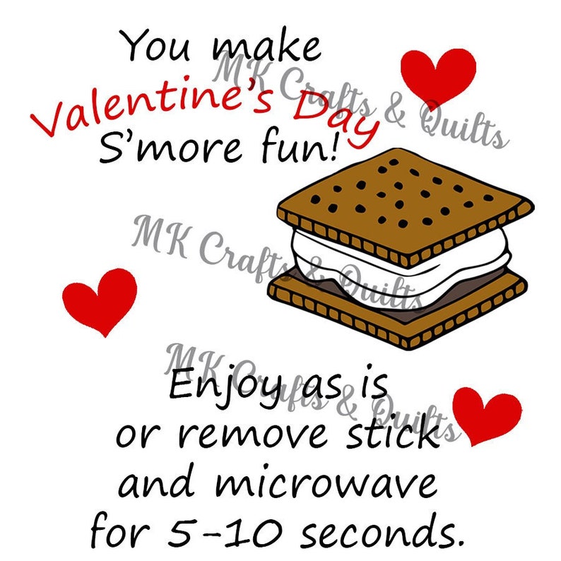 Smores on a Stick Valentines - Etsy