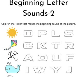 Beginning Letter Sounds, Phonics, Letters, Set of 3, Kindergarten - Etsy