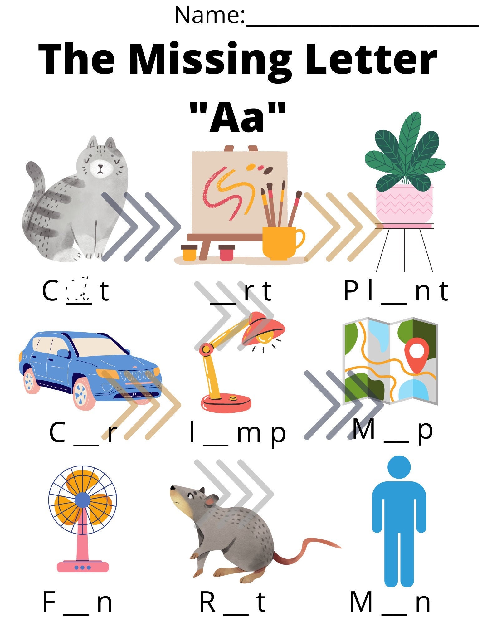 The Missing Letter 'A' - Etsy