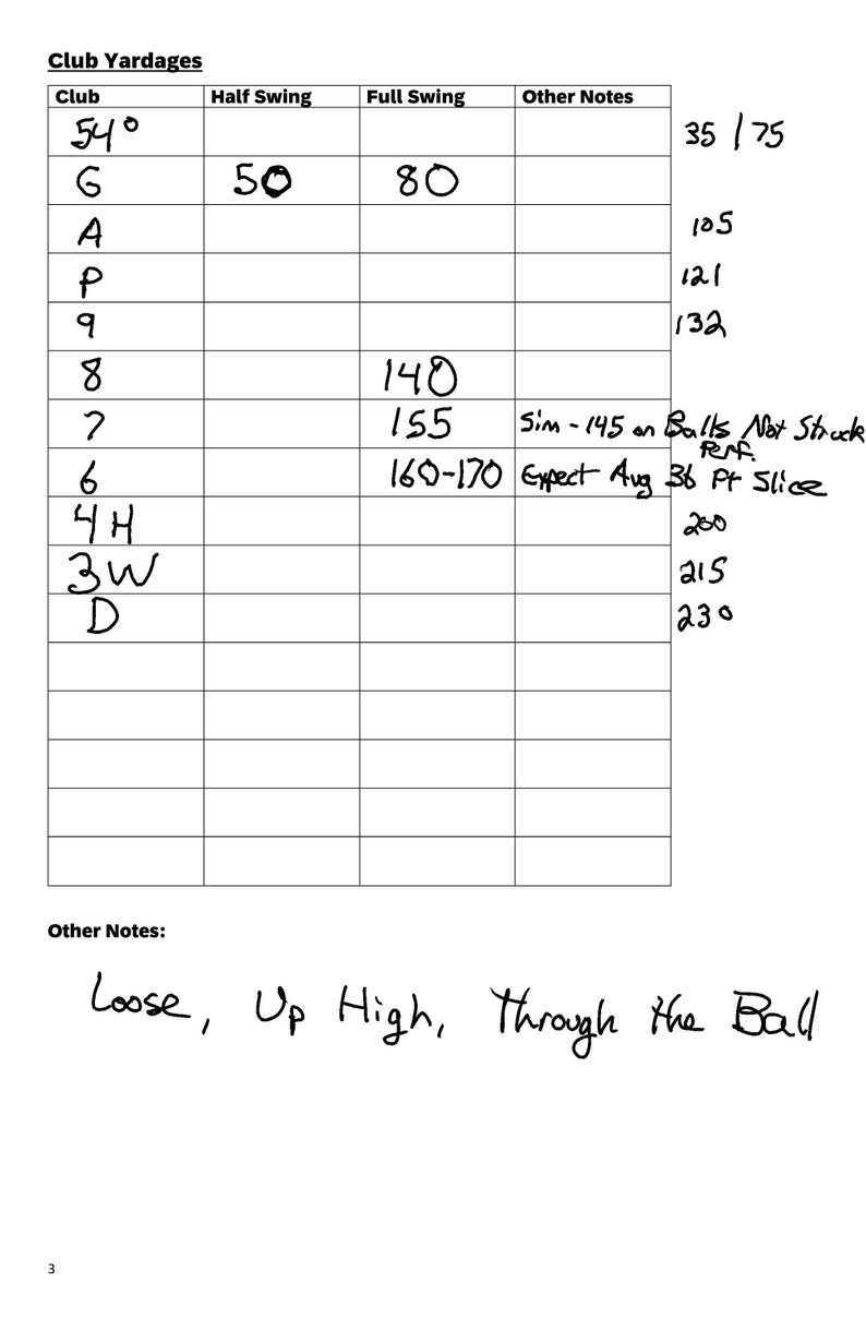 Golfer Logbook - Digital (PDF, Etablet, Etc.) - Etsy