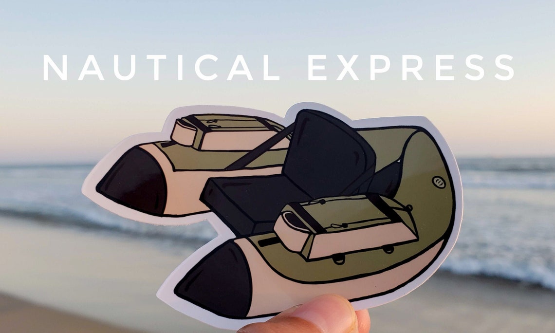 Float Tube Sticker Green / Fishing Sticker / Fishing / Sticker - Etsy