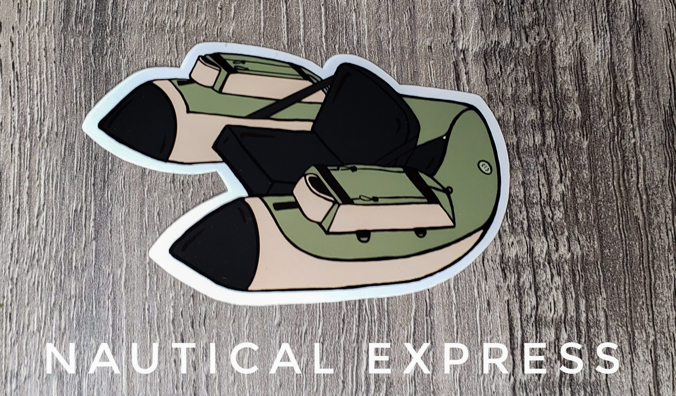 Float Tube Sticker Green / Fishing Sticker / Fishing / Sticker / Vinyl ...