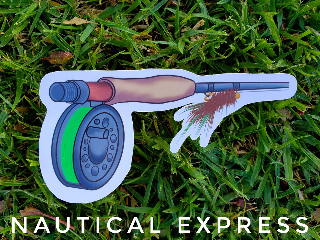 Fly Fishing Rod Sticker Kiss Cut / Fly Fishing Sticker / Fishing ...
