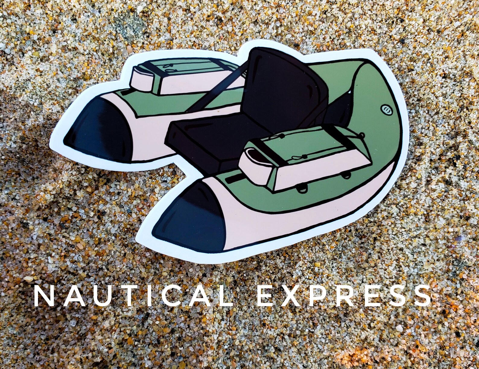 Float Tube Sticker Green / Fishing Sticker / Fishing / Sticker / Vinyl ...