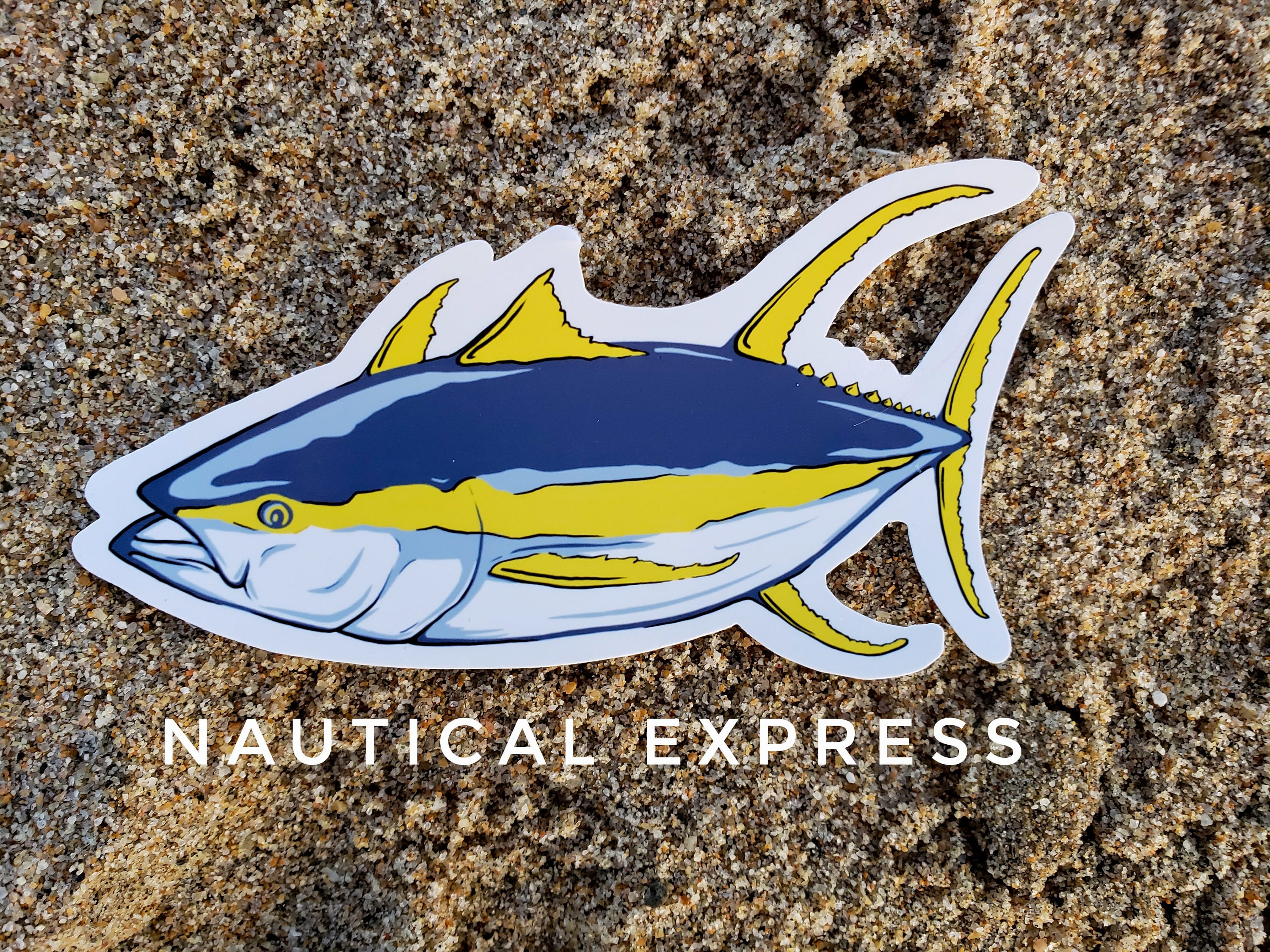 Yellowfin Tuna Sticker / Fish Sticker / Fishing Sticker / Ocean / Fish ...