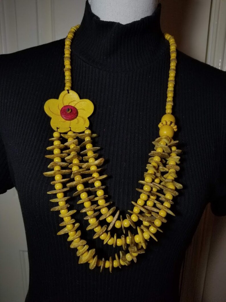 Tagua Wood Coconut Shell Necklace - Etsy