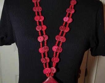 Tagua Wood Coconut Shell Necklace - Etsy