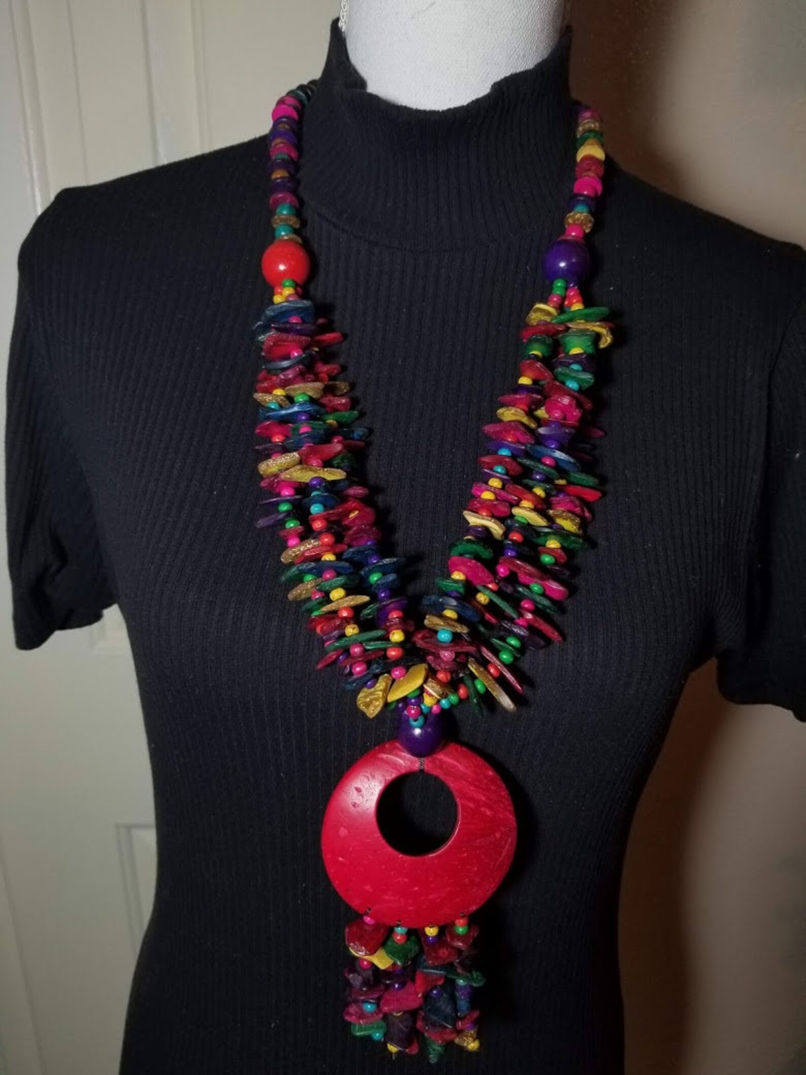 Tagua Wood Coconut Shell Necklace - Etsy