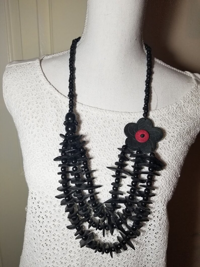 Tagua Wood Coconut Shell Necklace - Etsy