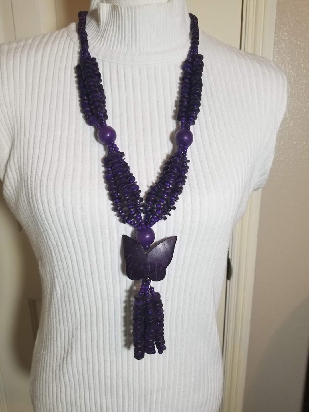 Tagua Wood Coconut Shell Necklace - Etsy