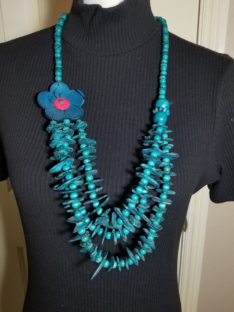 Tagua Wood Coconut Shell Necklace - Etsy