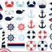 Nautical Clipart Set Commercial Use, Sea Clipart, Sailboat Clipart ...