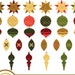 Red and Green Christmas Ornaments Clipart Set, Christmas Clipart ...