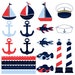 Nautical Clipart Set Commercial Use, Sea Clipart, Sailboat Clipart ...