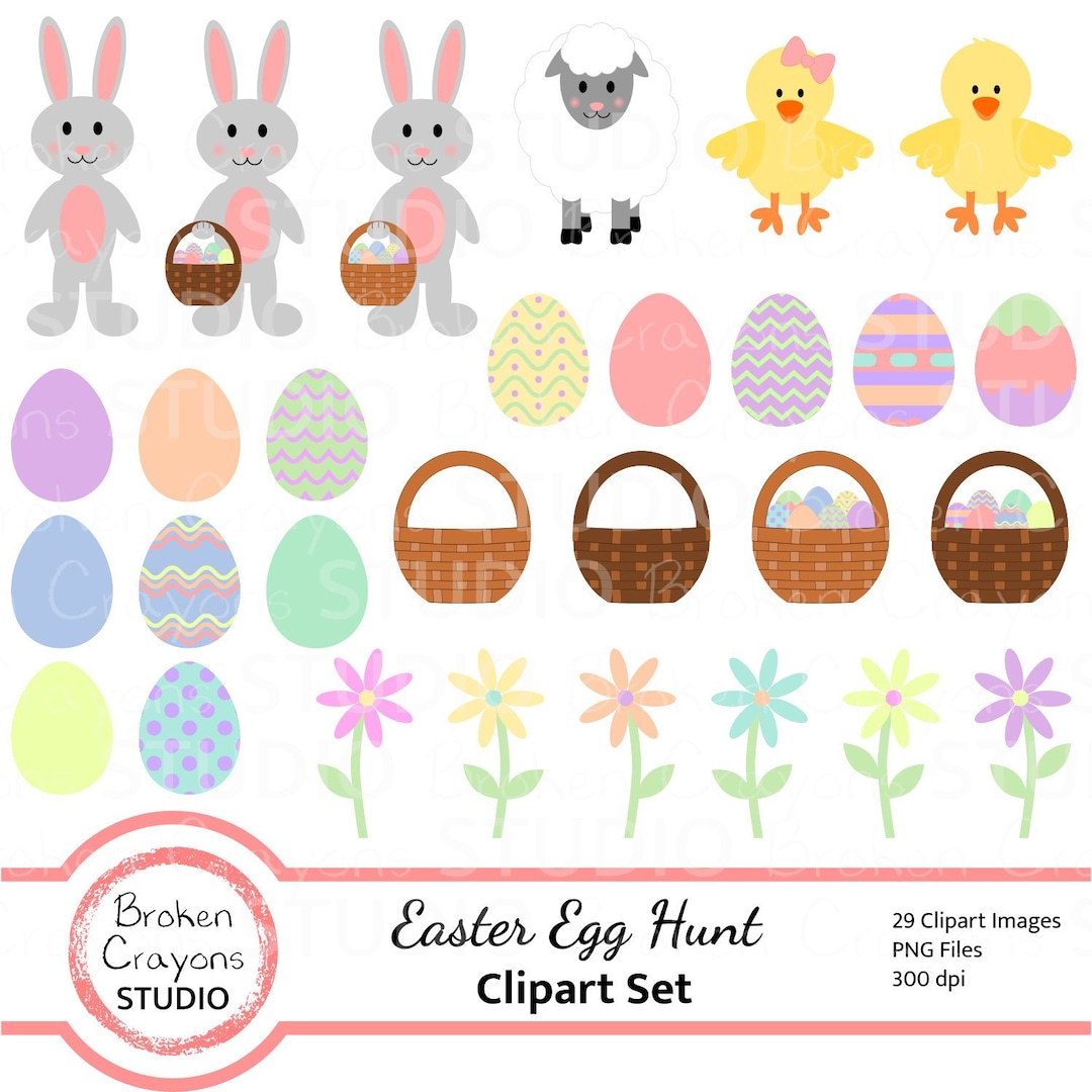 Easter Clipart Commercial Use, Easter Bunny Clipart, Easter Egg Clipart ...