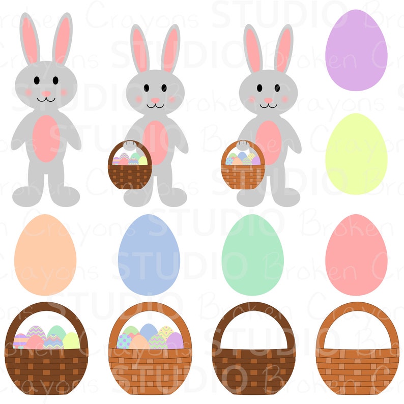 Easter Clipart Commercial Use, Easter Bunny Clipart, Easter Egg Clipart ...