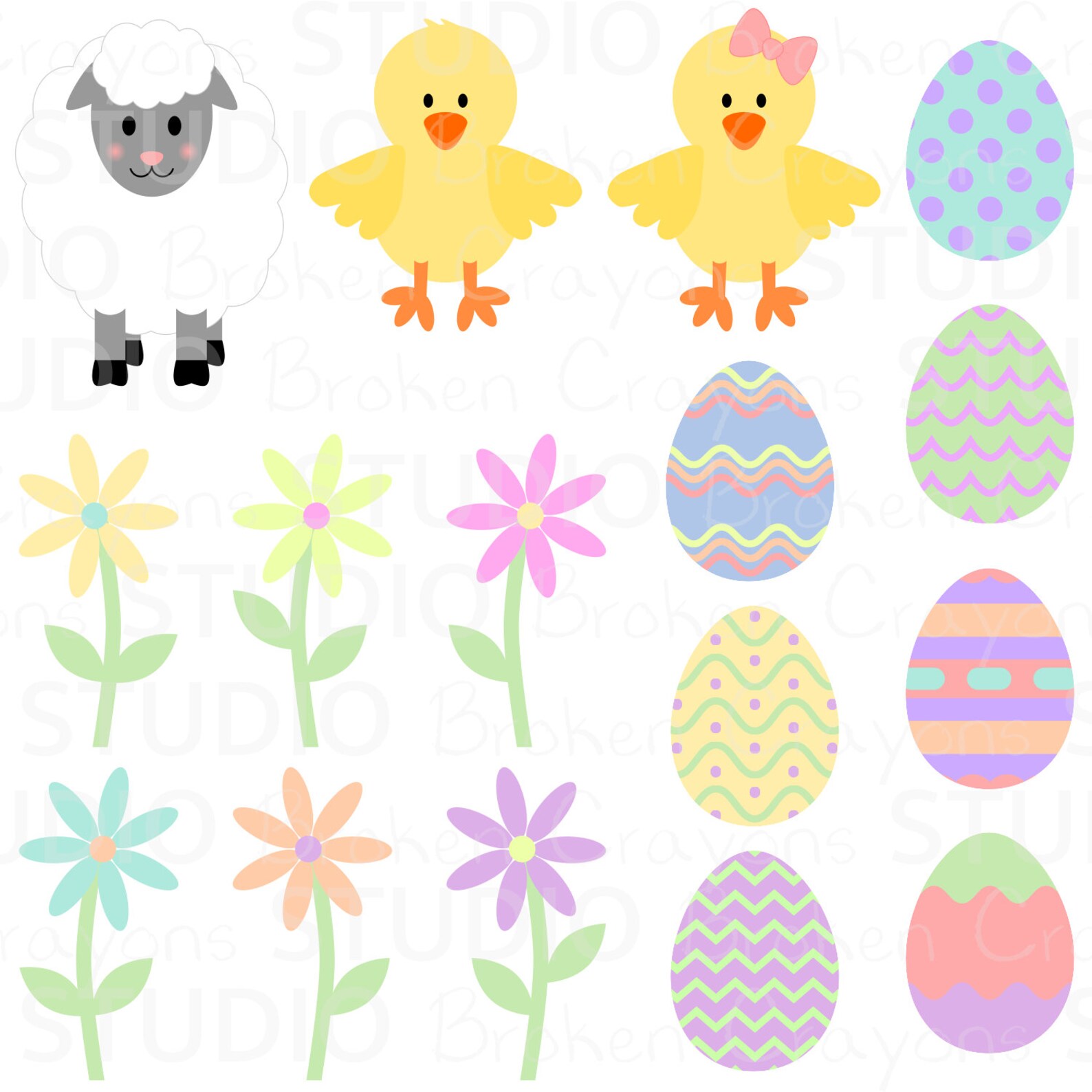 Easter Clipart Commercial Use, Easter Bunny Clipart, Easter Egg Clipart ...