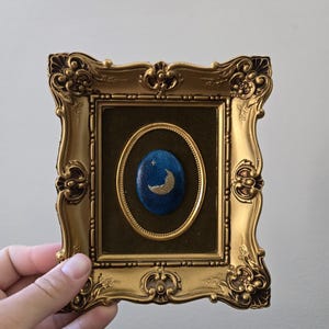 Mini Moon } Hand Painted Moon Phase Art Gallery Wallpaper Vintage Frame ...