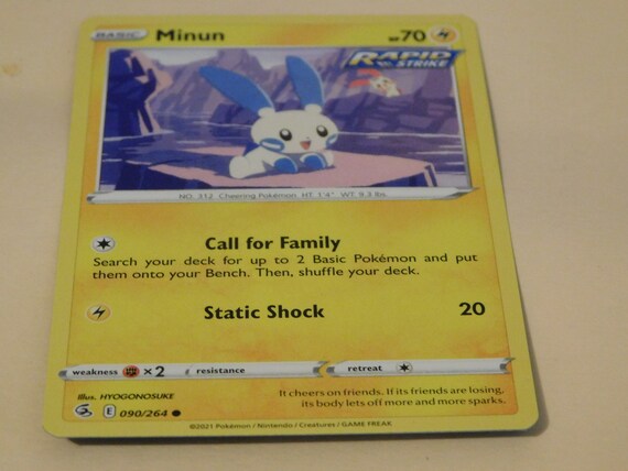 Minun Pokemon Card - Etsy