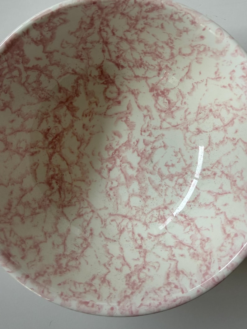Vintage Italy Light Pink Splatter Bowl - Etsy Australia