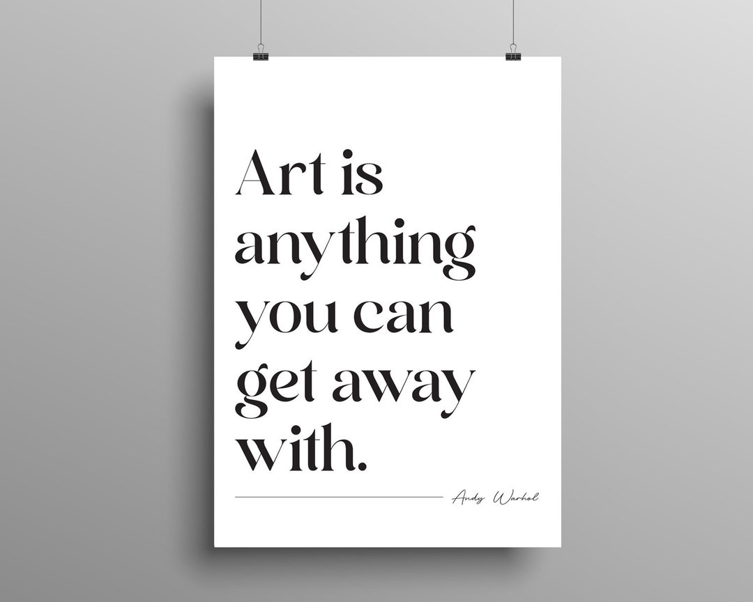 Famous Quote / Andy Warhol / Print / Christmas Gift - Etsy