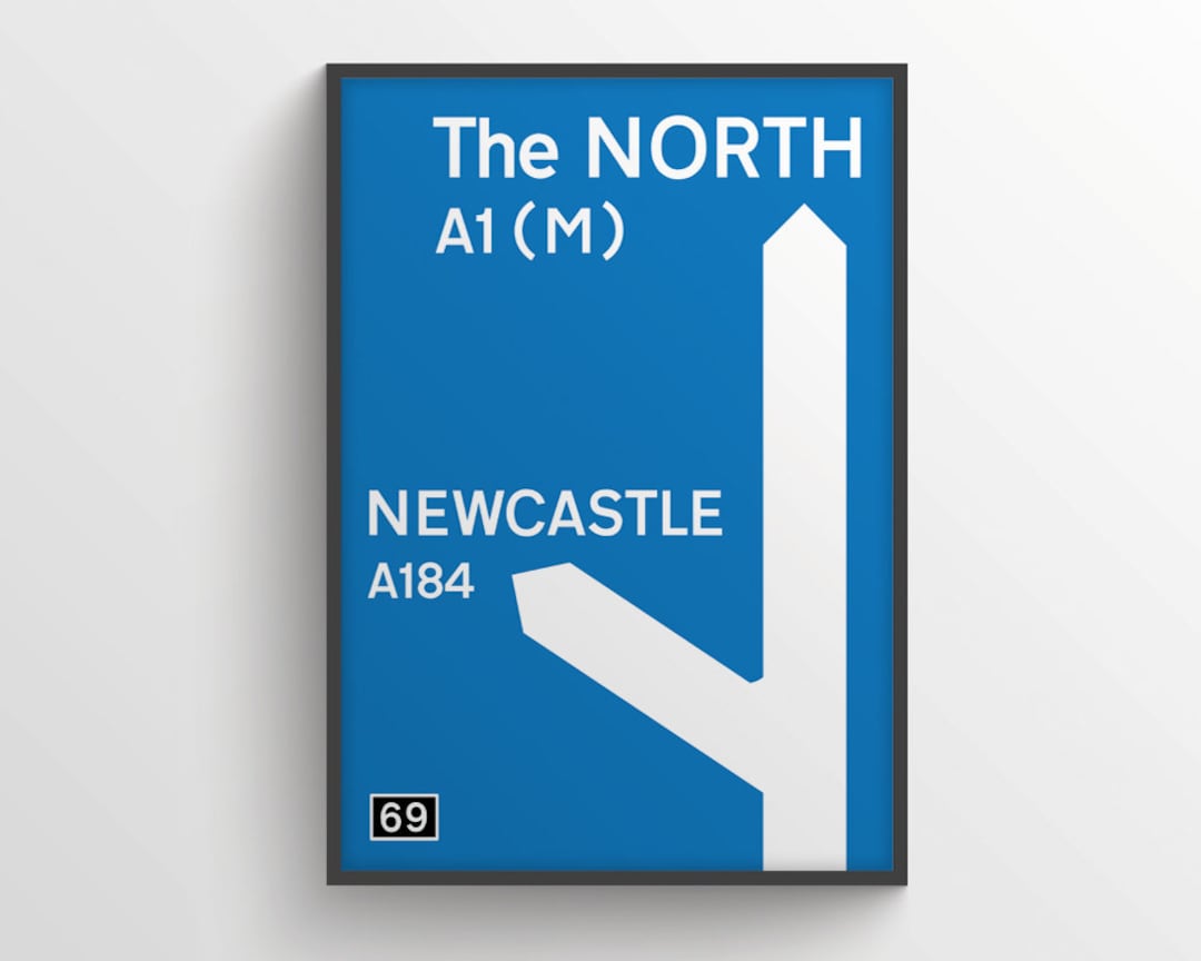 The North Road Sign / Newcastle / Toon / Christmas Gift - Etsy
