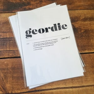 Geordie Definition Print: Newcastle, Toon Art (A4/A3) - Etsy UK