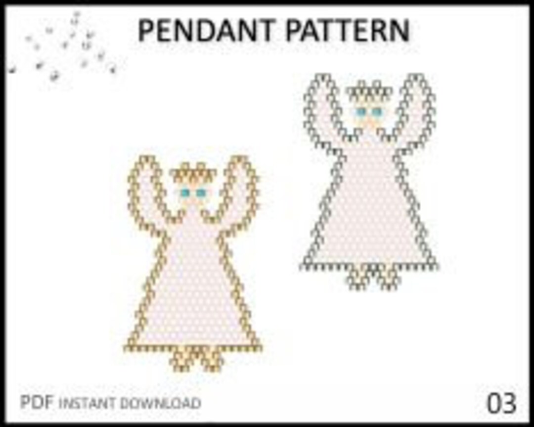 Christmas Angel Brick Stitch Bead Pattern No.03 Beaded Toys - Etsy