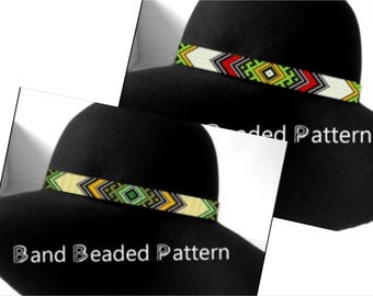 Flower Beaded Hat Band Pattern for Western Hans Cowgirl - Etsy