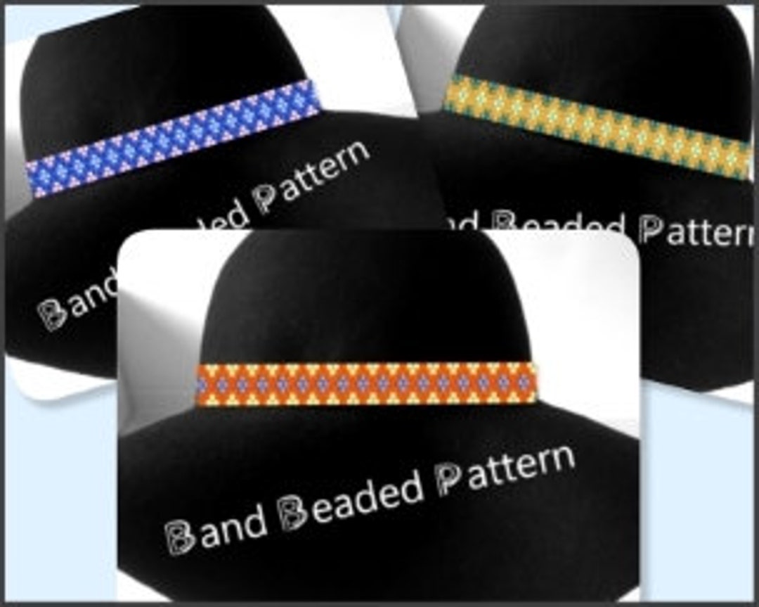 Delica Beads Hatband Peyote Pattern No.125 4 Variants Band - Etsy