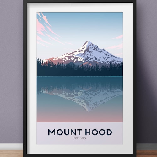 Mount Hood Poster Wall Art - Etsy