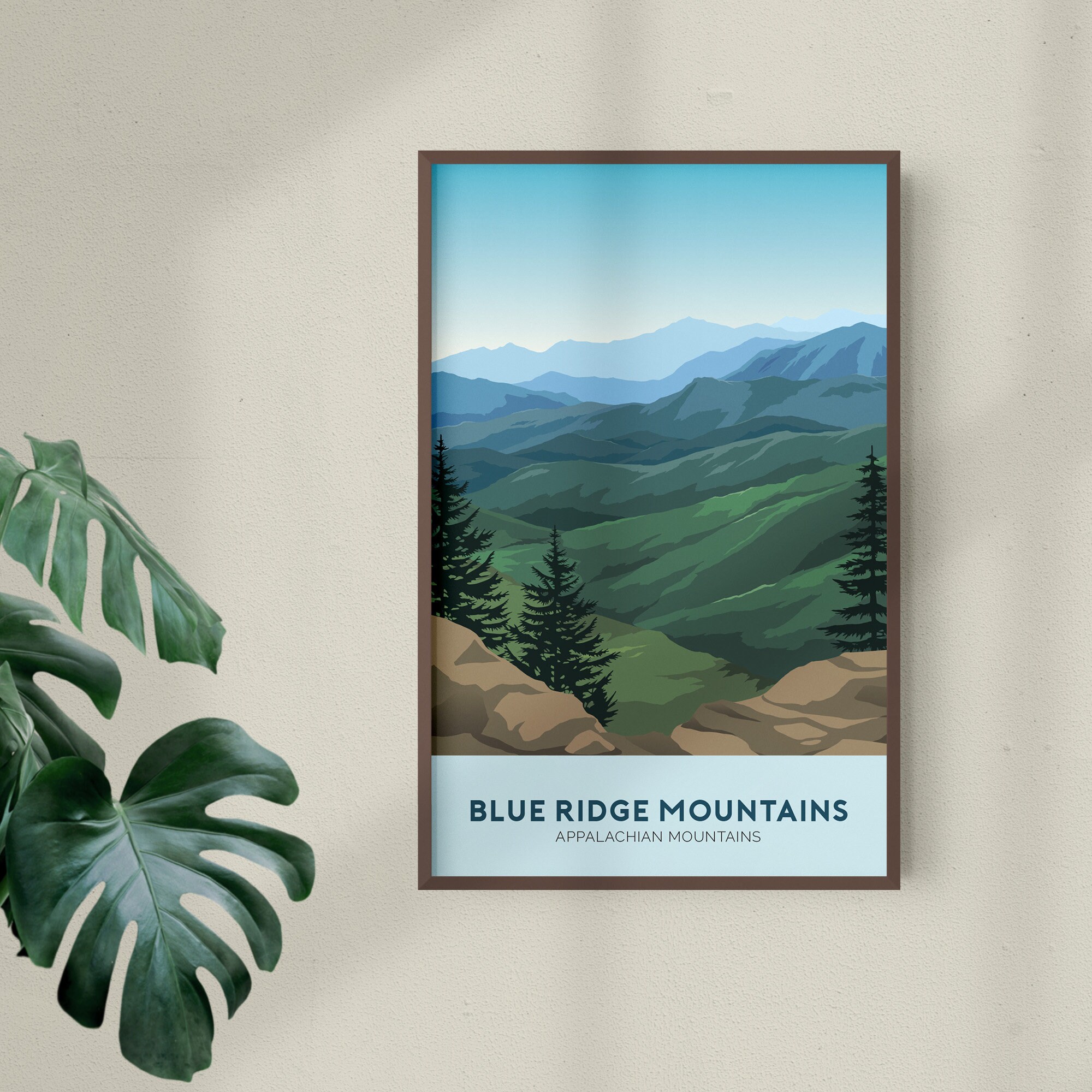 Blue Ridge Mountains Print Blue Ridge Parkway Poster - Etsy