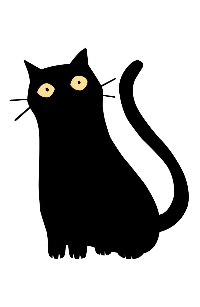 Minimalist Black Cat Art Cat Home Decor Cat Art Painting Of Etsy Minimalist Black Cat Art Cat Home Decor Cat Art Painting Of Etsy