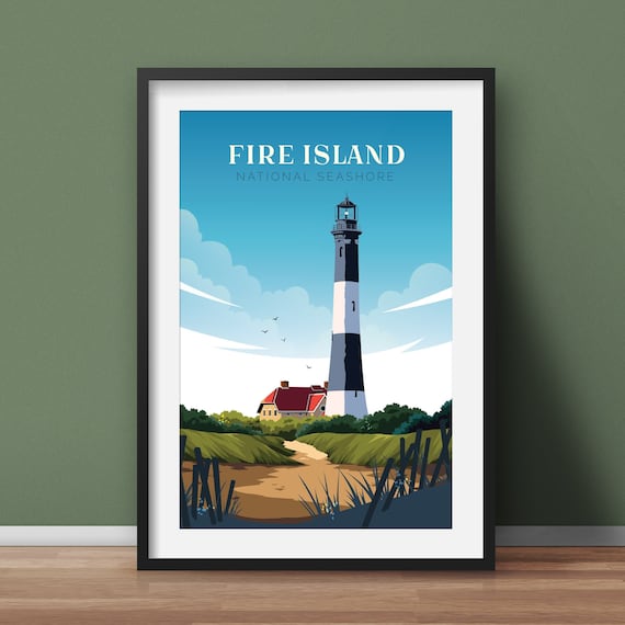 Fire Island Print Unframed Travel Poster of Fire Island - Etsy