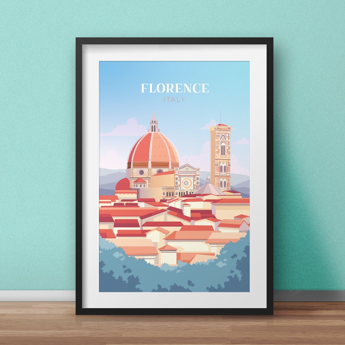 Florence Italy Print Florence Italy Travel Poster Firenze - Etsy