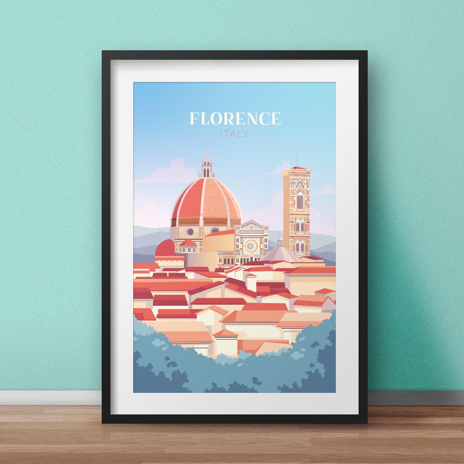 Florence Italy Print Florence Italy Travel Poster Firenze - Etsy