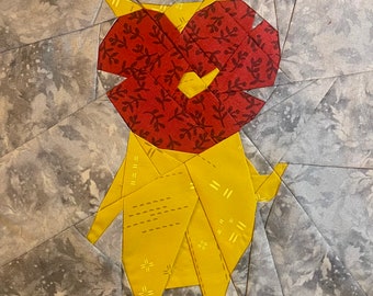 Simple FPP Heart Quilt Block Pattern for 8 Block PDF - Etsy