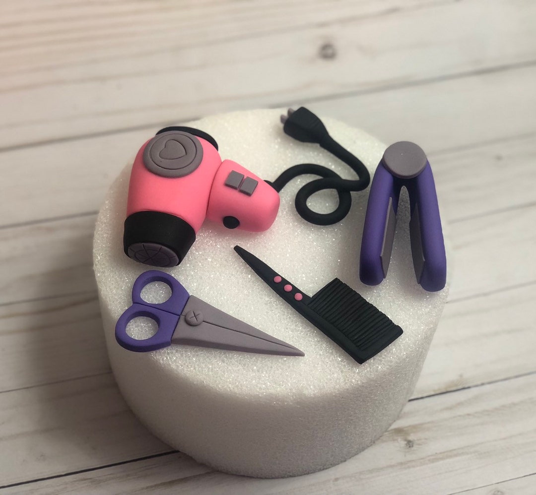 Fondant Hair Tools Cake Toppers - Etsy