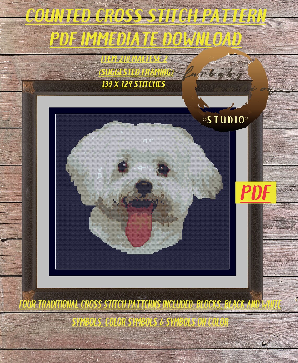 Maltese Cross Stitch Pattern, Xstitch PDF Pattern Download, How to ...