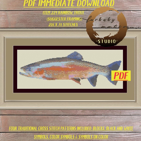 Trout Cross Stitch Pattern - Etsy