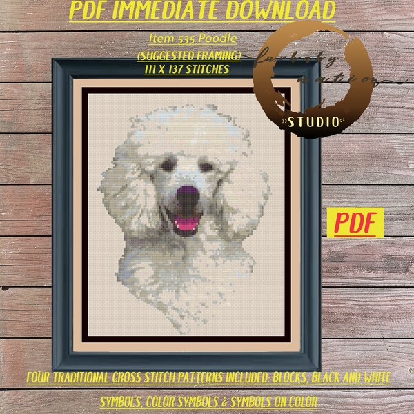 Poodle Cross Stitch - Etsy