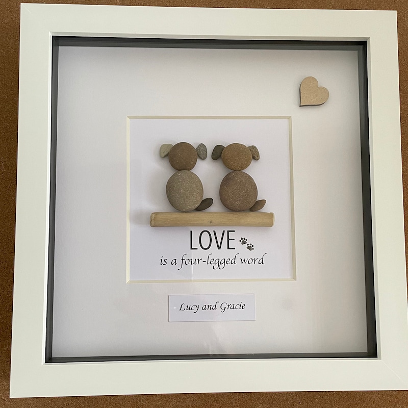 Pebble Art Dogs - Etsy