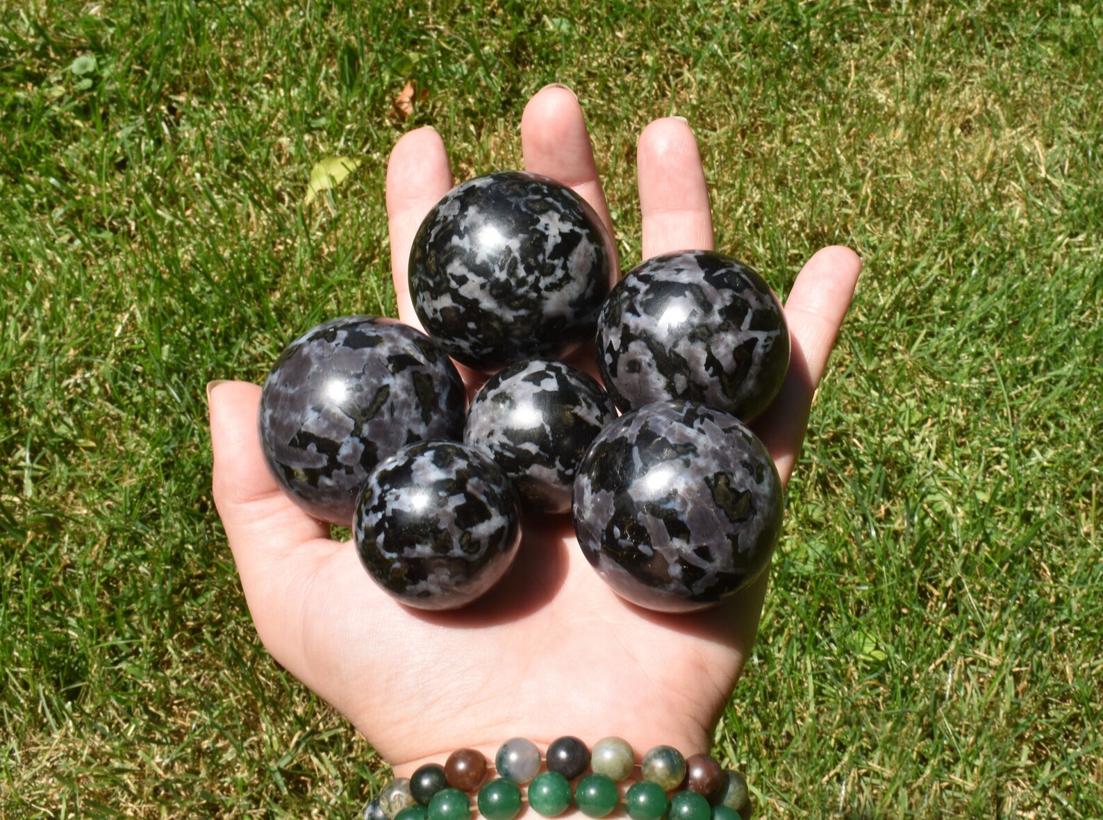 Indigo Gabbro Sphere Indigo Gabbro Orb Mystic Merlinite | Etsy